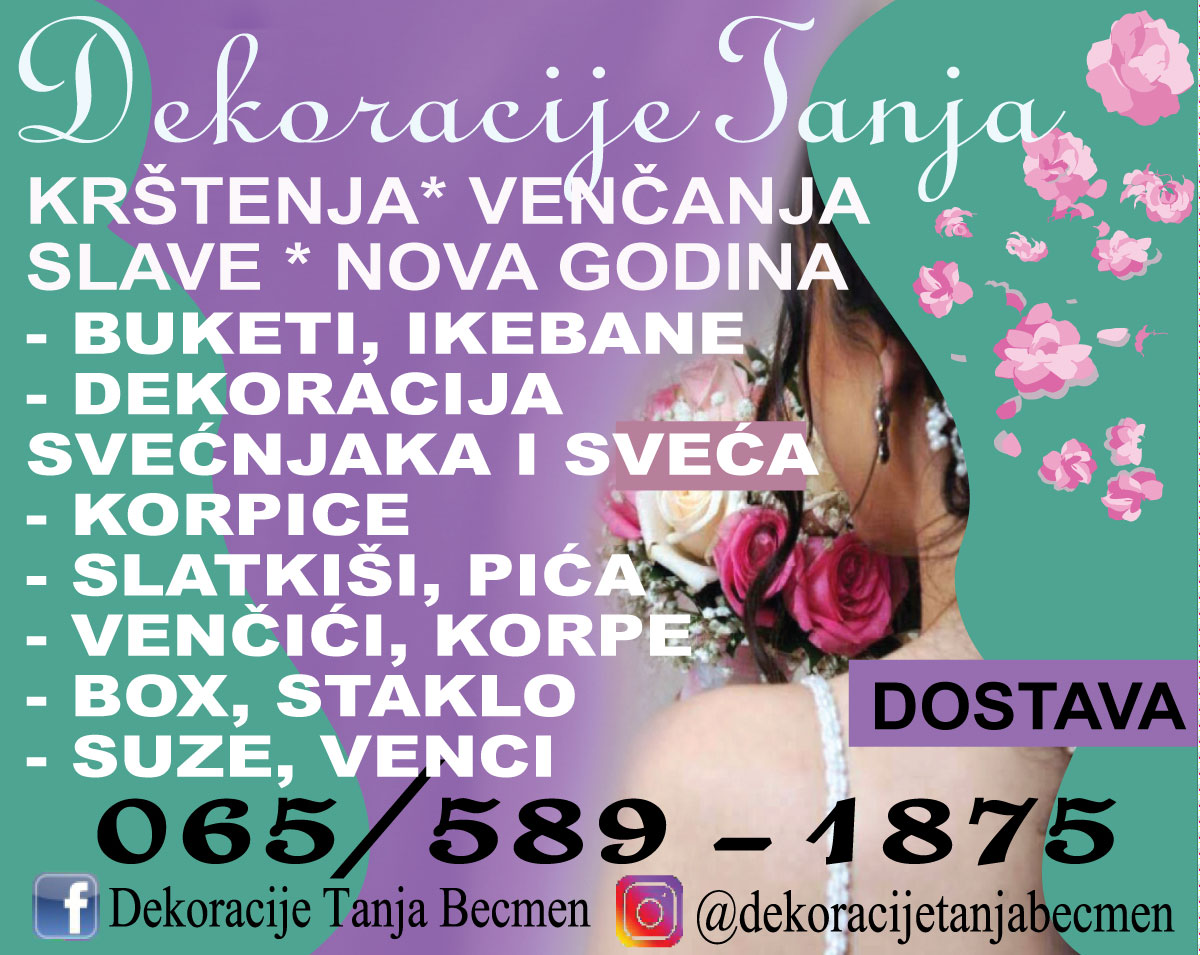 Dekoracije-Tanja-Becmen-dostava-cvece-slatkisi-pica-slave-vencanja ...